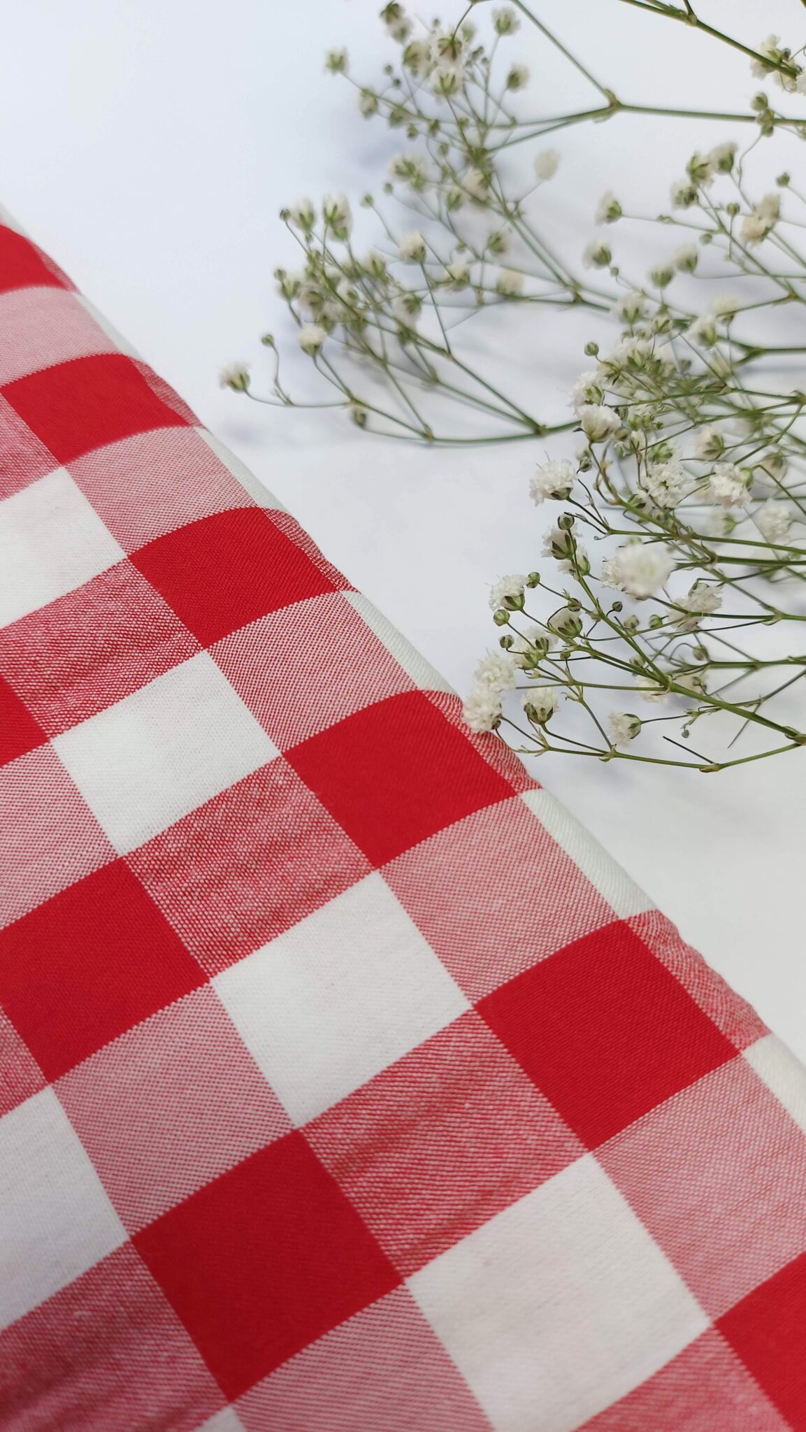 Seersucker Vichy Rojo Encarnado 2.2 cm. - Telas by Marian